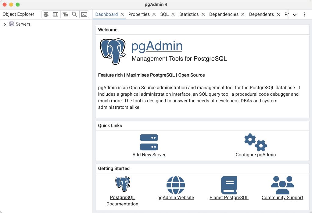 pgAdmin 툴을 이용한 postgresql 서버 접속하기